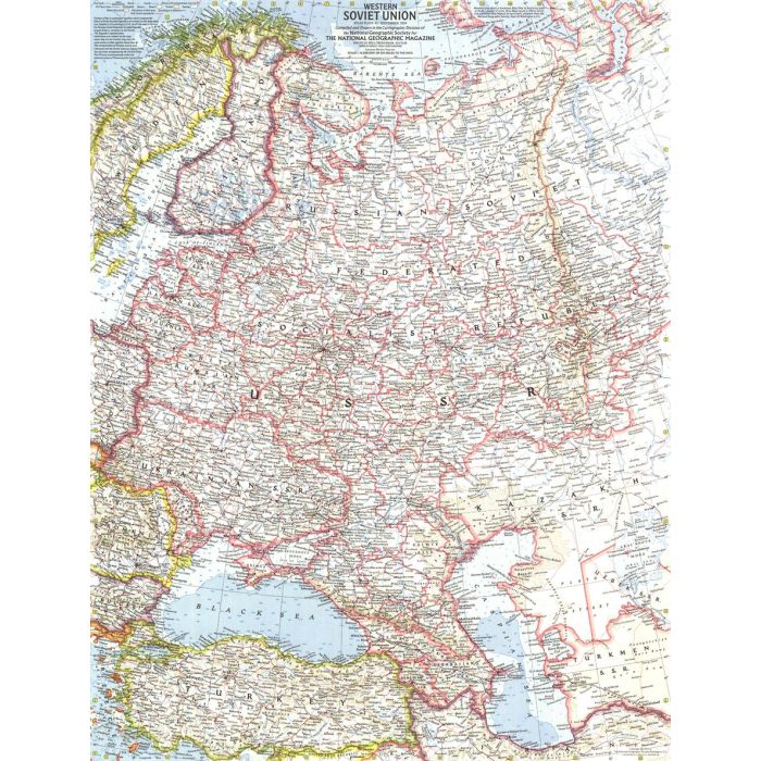 Western Soviet Union - Published 1959 Map | Stanfords