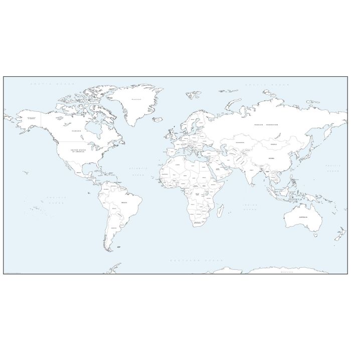 World Colouring Map - Large Map | Stanfords