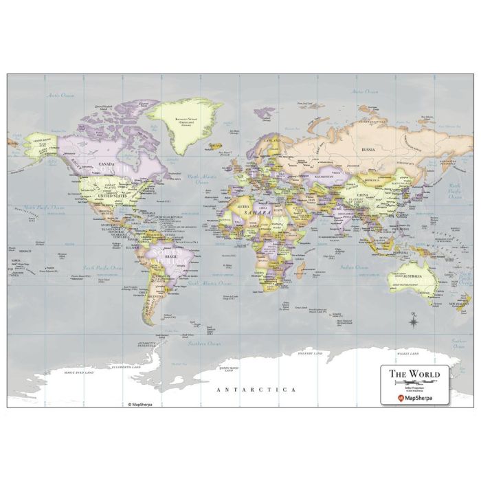World Modern Map - Compact | Stanfords