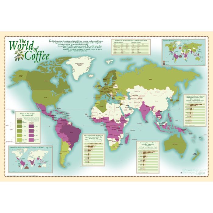 World of Coffee Map | Stanfords