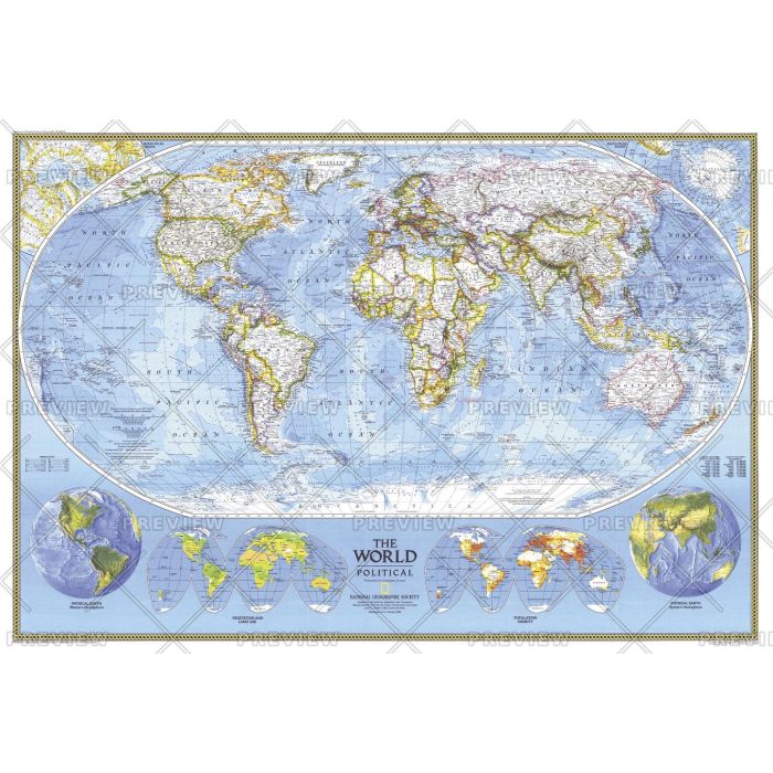 World Political - Published 1994 Map | Stanfords