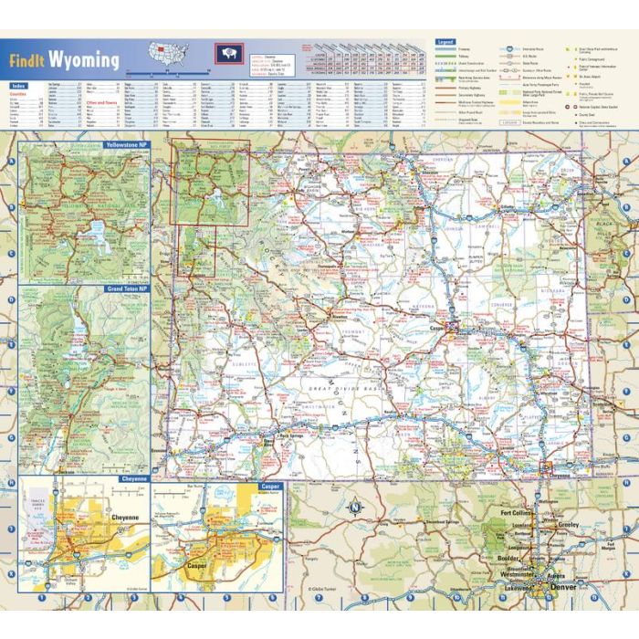 Wyoming Road Maps Of All Wyoming Highway Map, 1939. Yale University