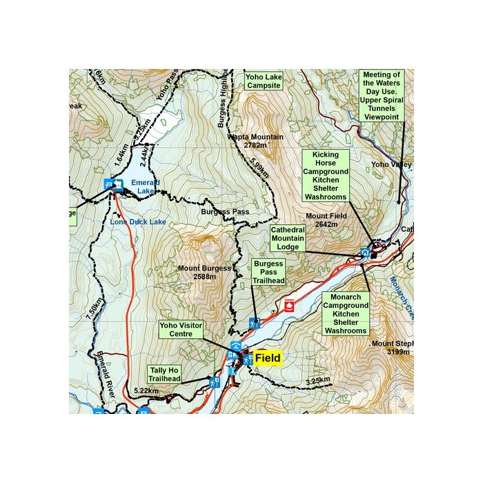 Yoho National Park Map Take A Hike! The Burgess Shale