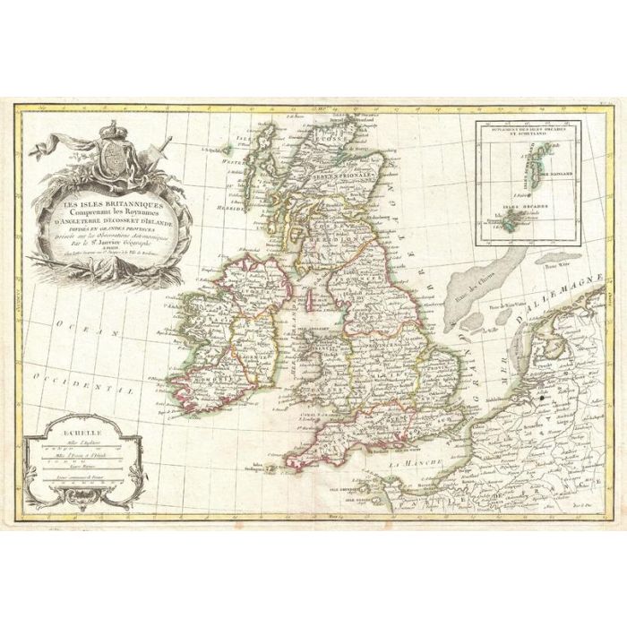Zannoni Map of the British Isles: England, Scotland, Ireland (1771) Map ...