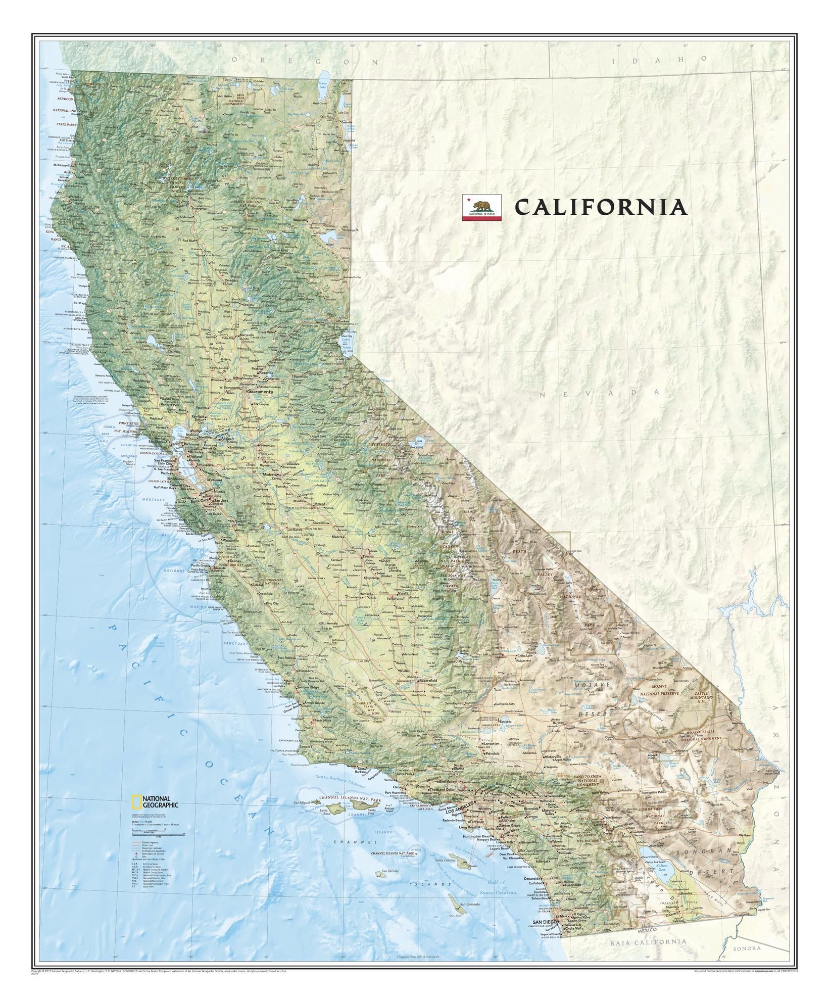 California Geographical Map