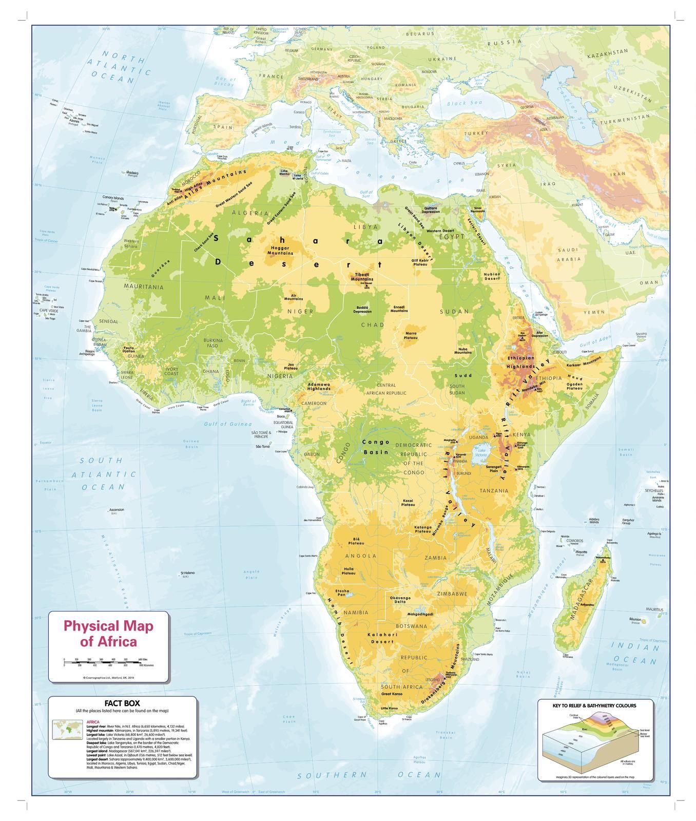 Physical Map Of Africa Physical Map Of Africa Africa Maps Map