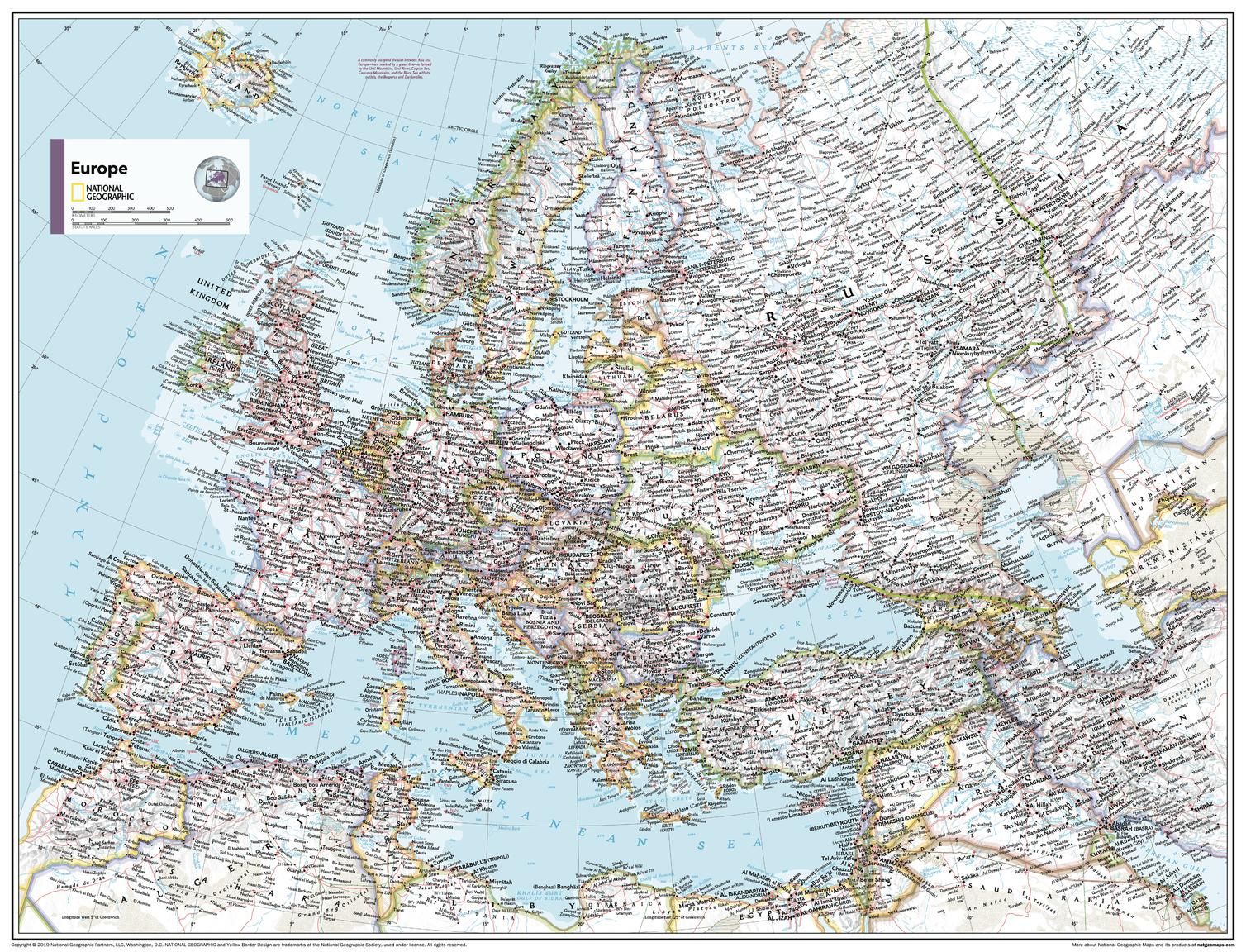 World Atlas Europe World Map Borders All Countries Stock Illustrations