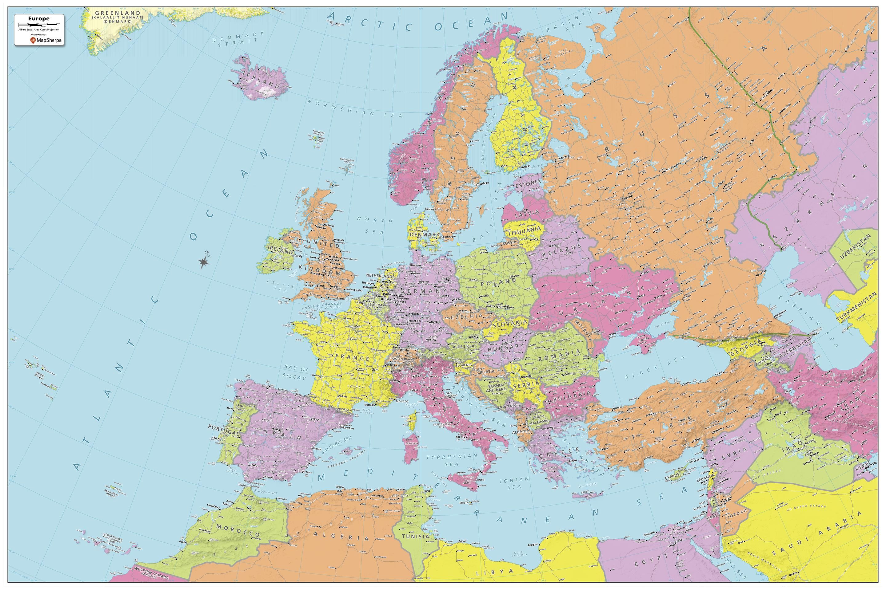 Europe Map Political Map Of Europe With Countries Political Maps Of