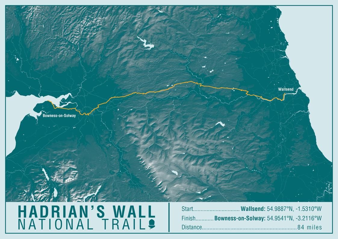 Hadrian S Wall Map 322x474