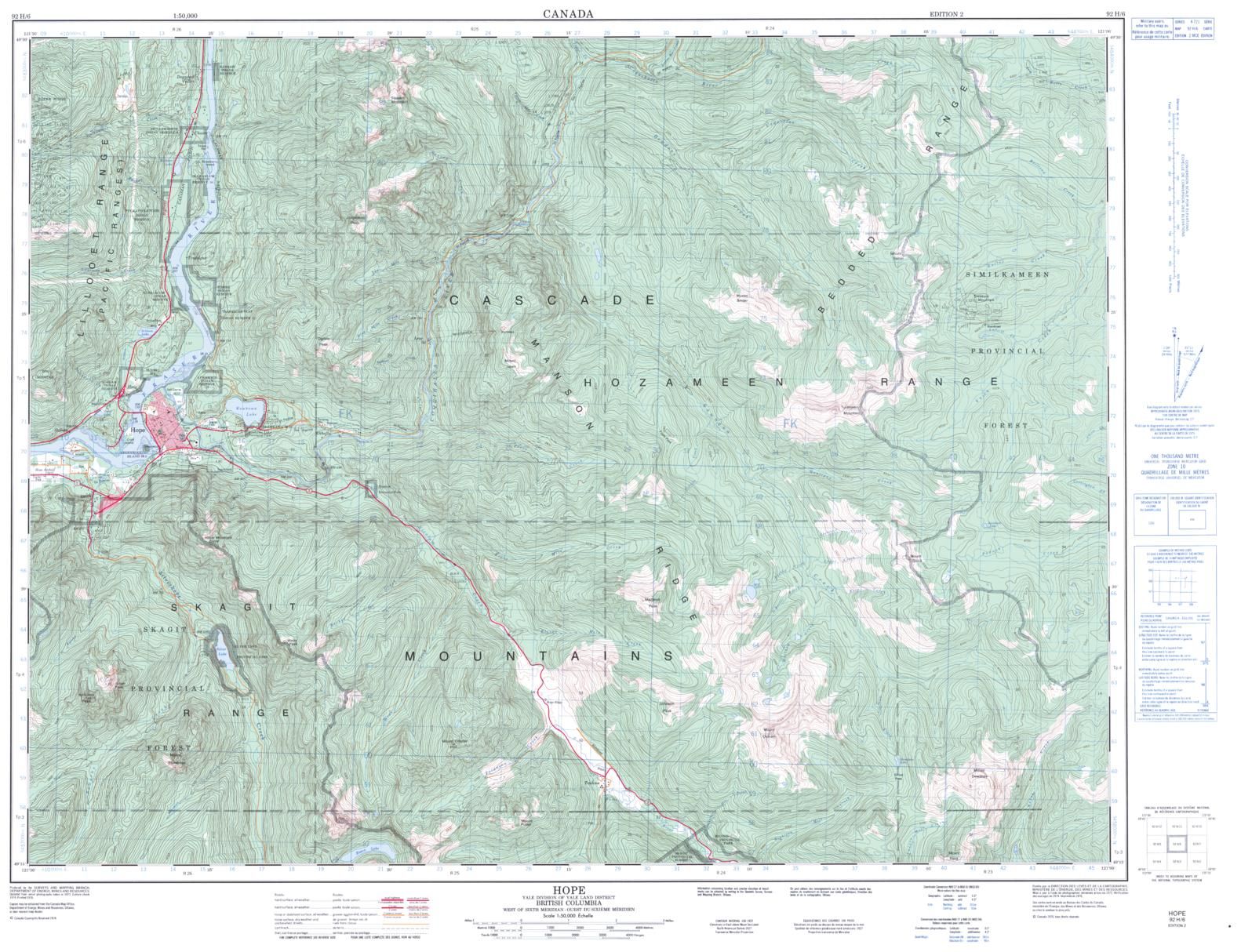 Hope British Columbia Map