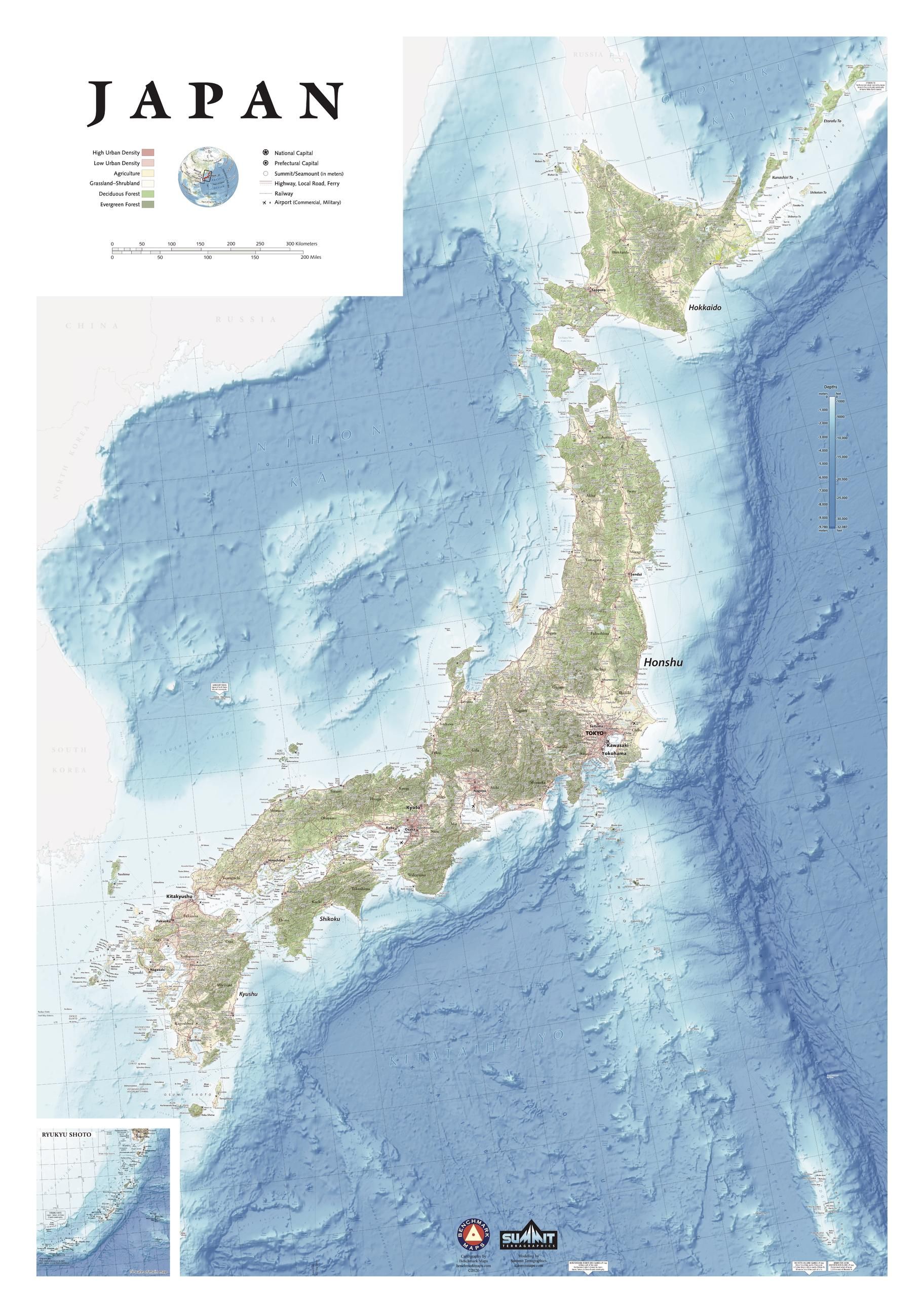 Japan Topographical Map