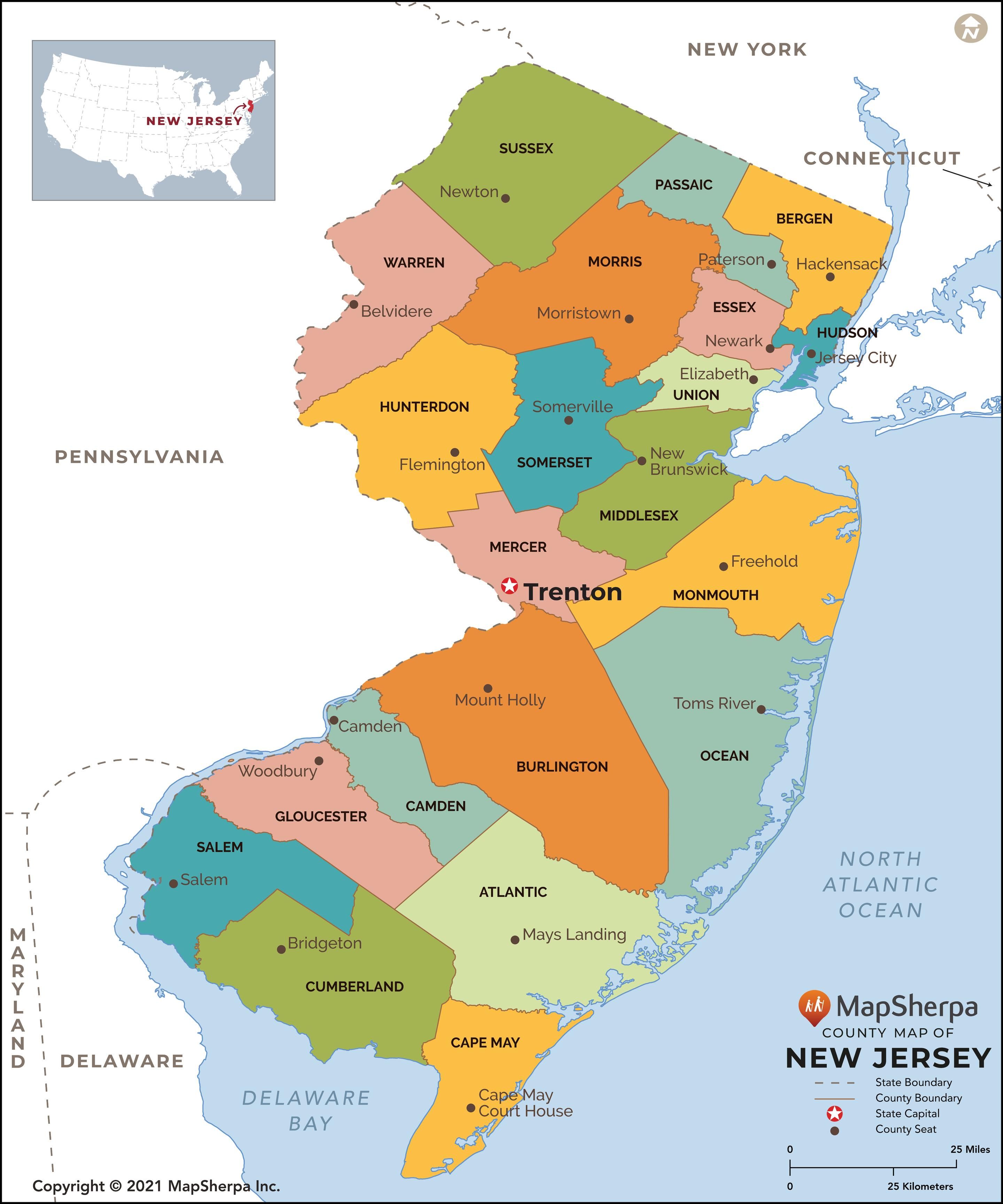 Map Of New Jersey New Jersey Map: Google Map Of New Jersey