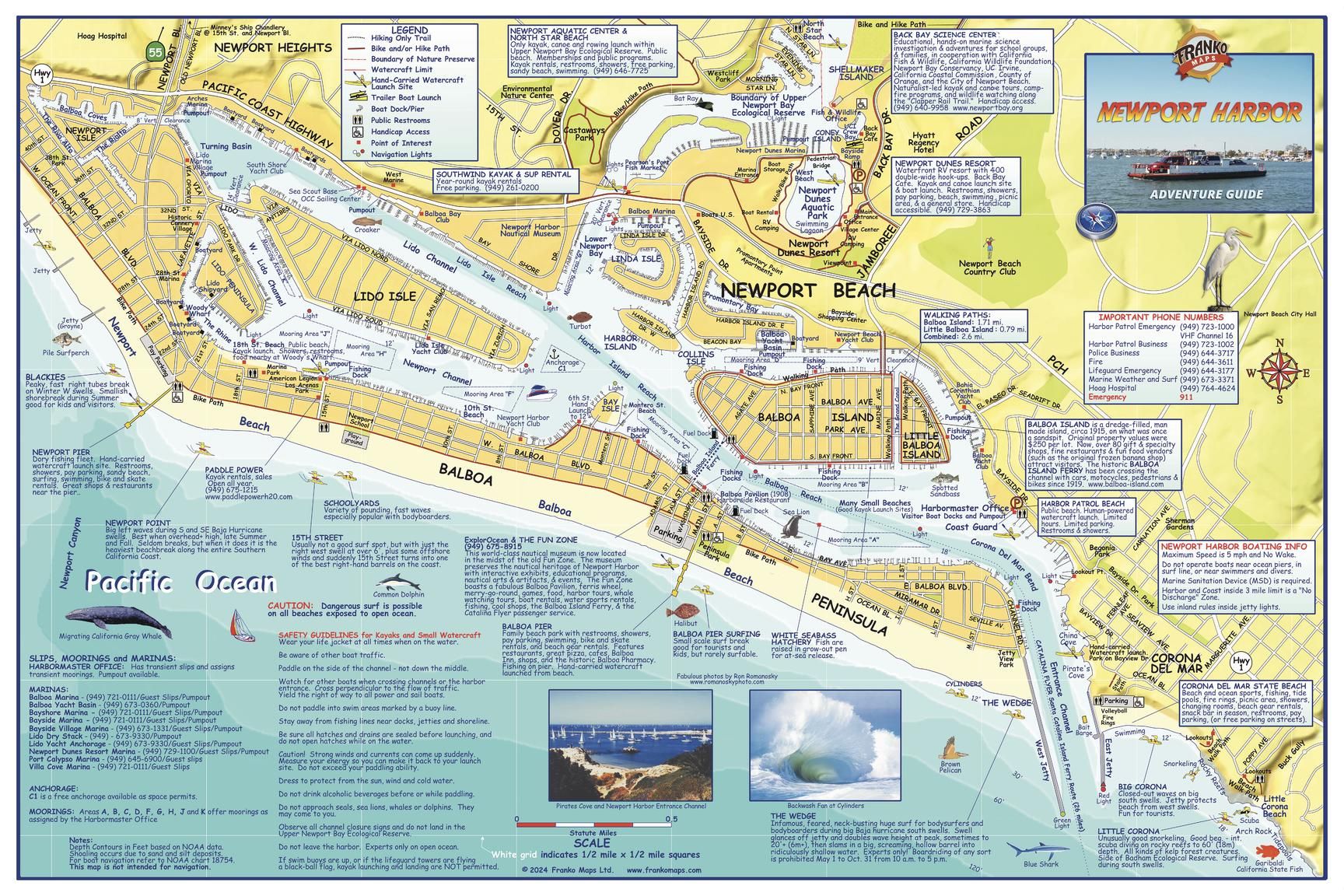 Map Of Newport California Vintage Map Of Newport Beach California