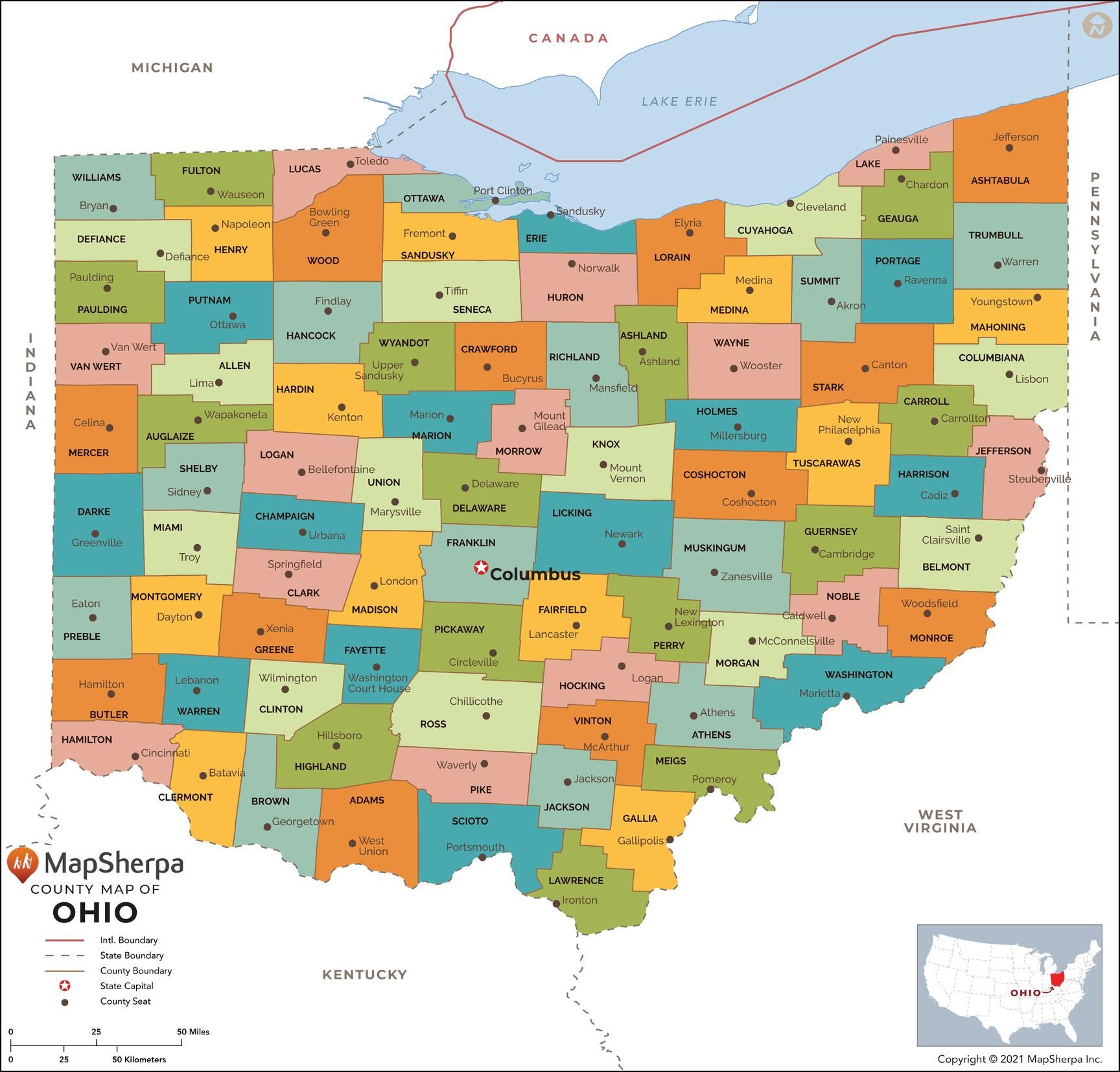 Ohio Counties By Number Profile For Ohio Department Of Transportation