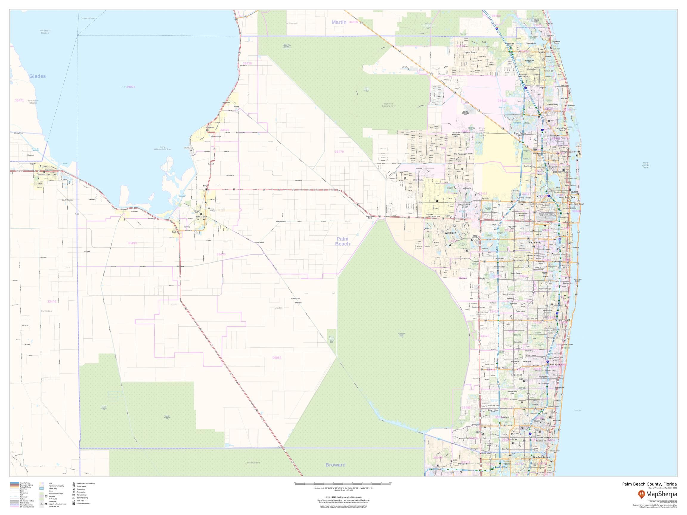 Map Of Palm County Florida City Of Palm Beach Gardens | A New County