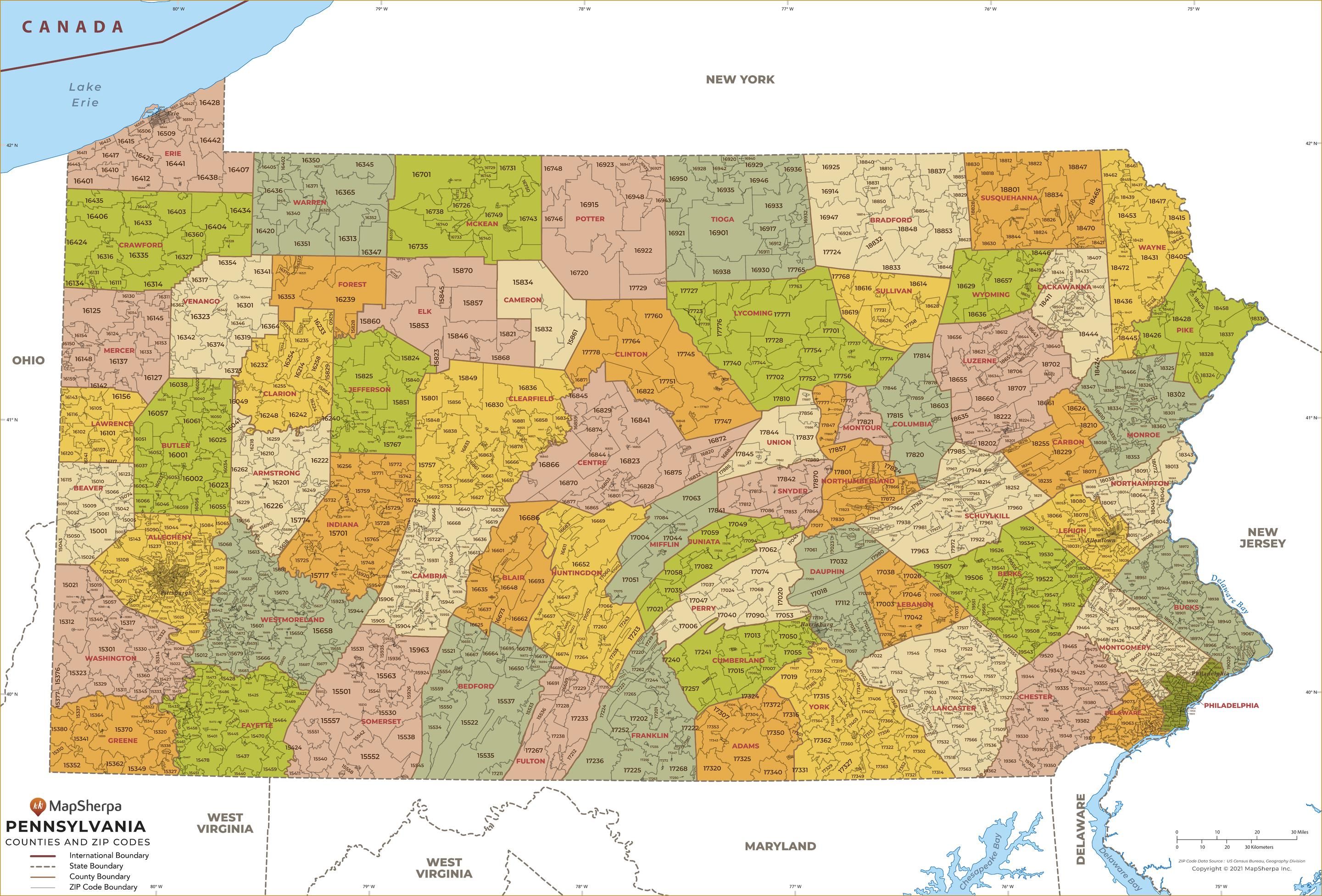 Cities And Counties In Pennsylvania A List Of PA Counties And Regions