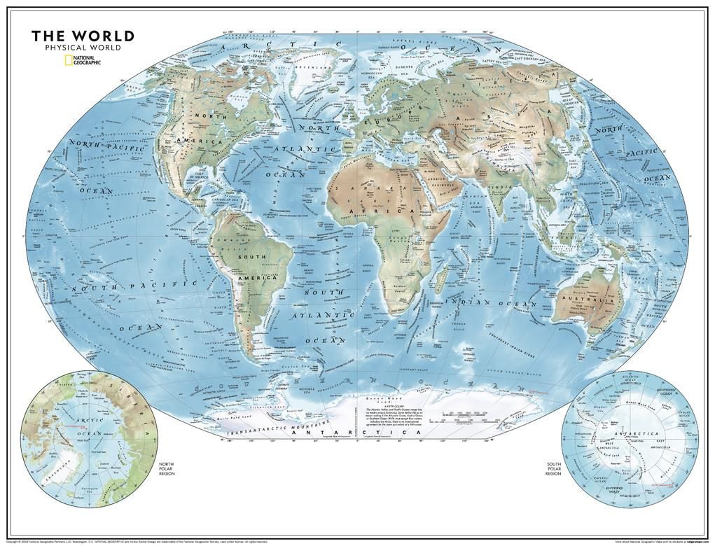 Physical World Map With Key Poster Vector Pixel Physical World Map