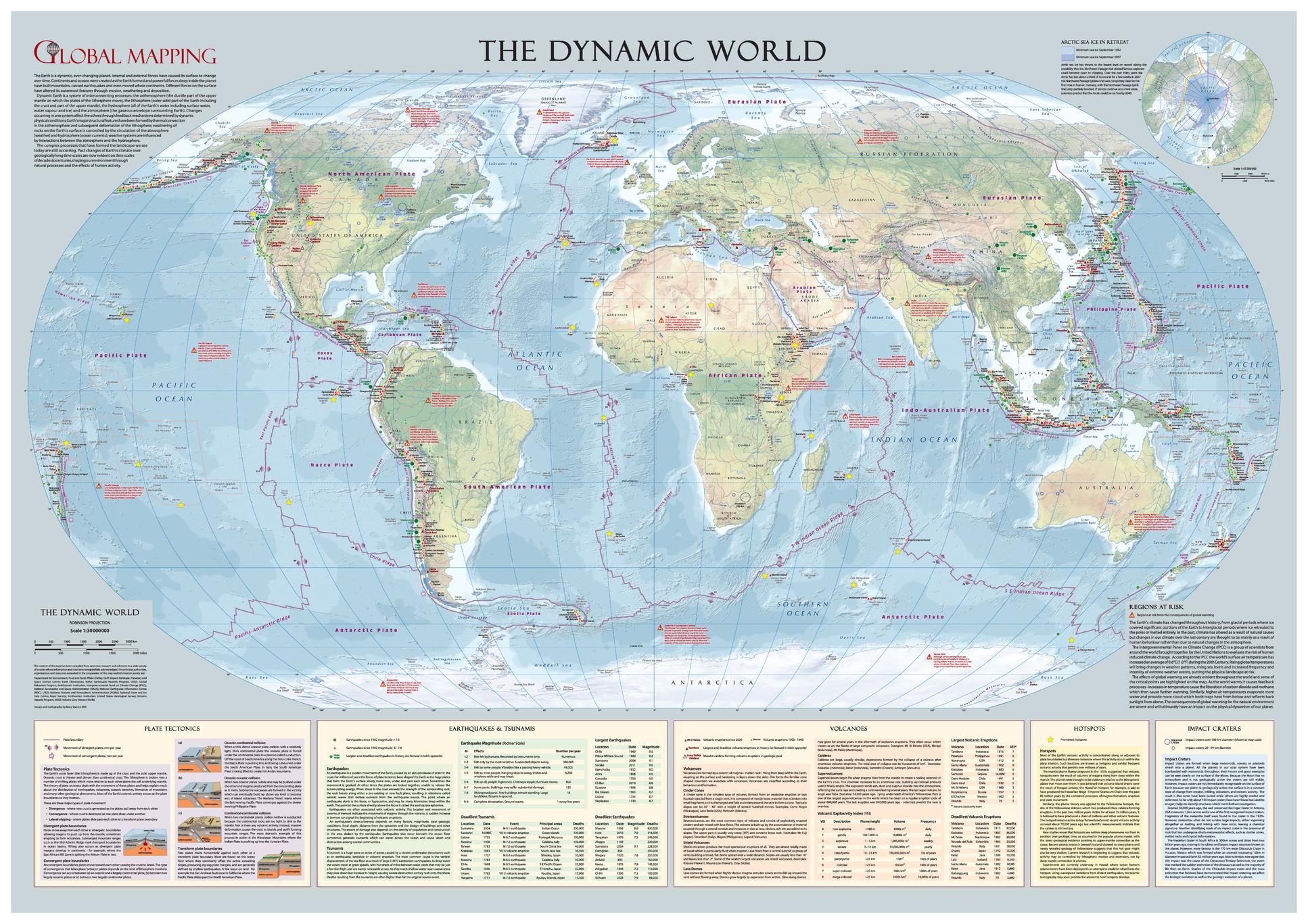 World Physical Megamap 120 Laminated Wall Map Laminated