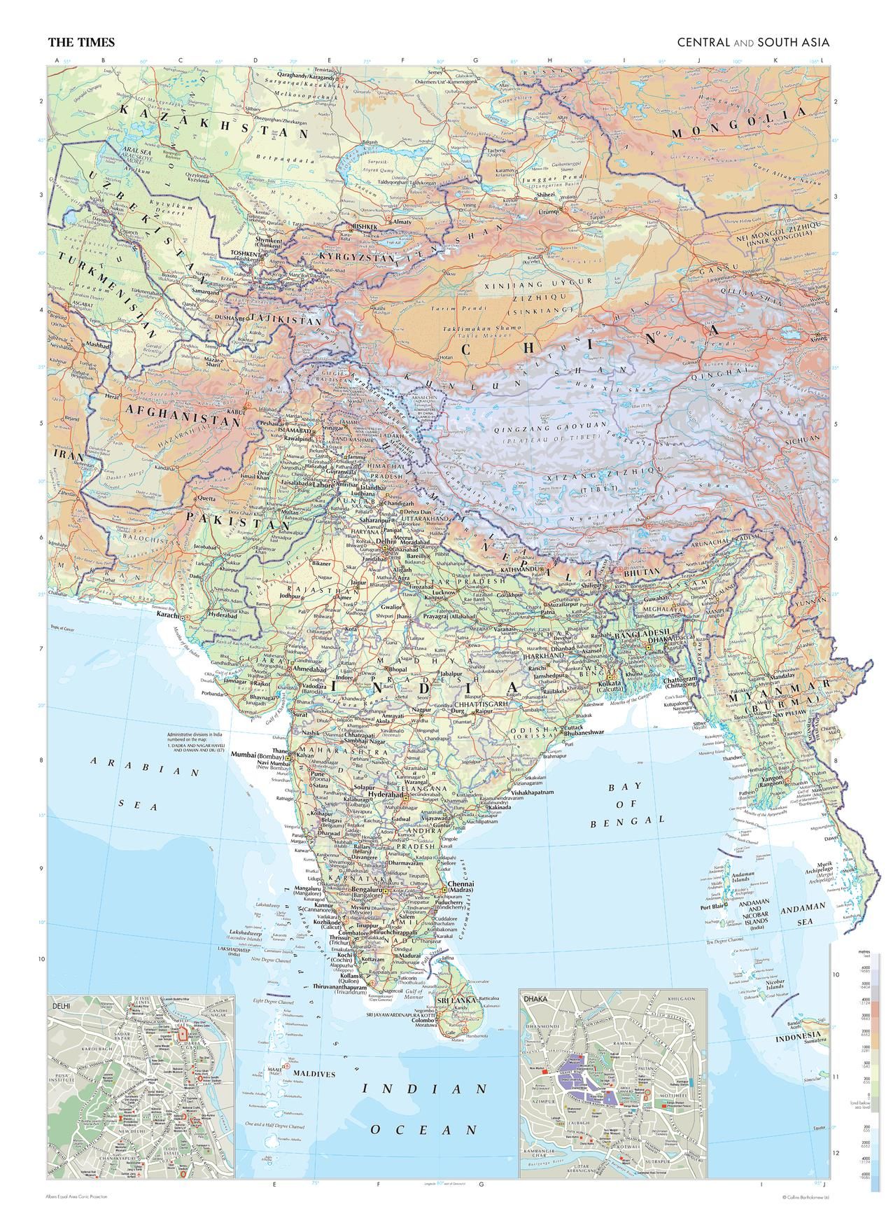 Central And South Asia Map What Are The Five Regions Of Asia?