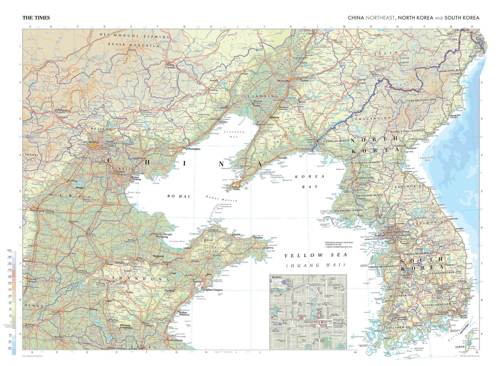 Asia Map Korea