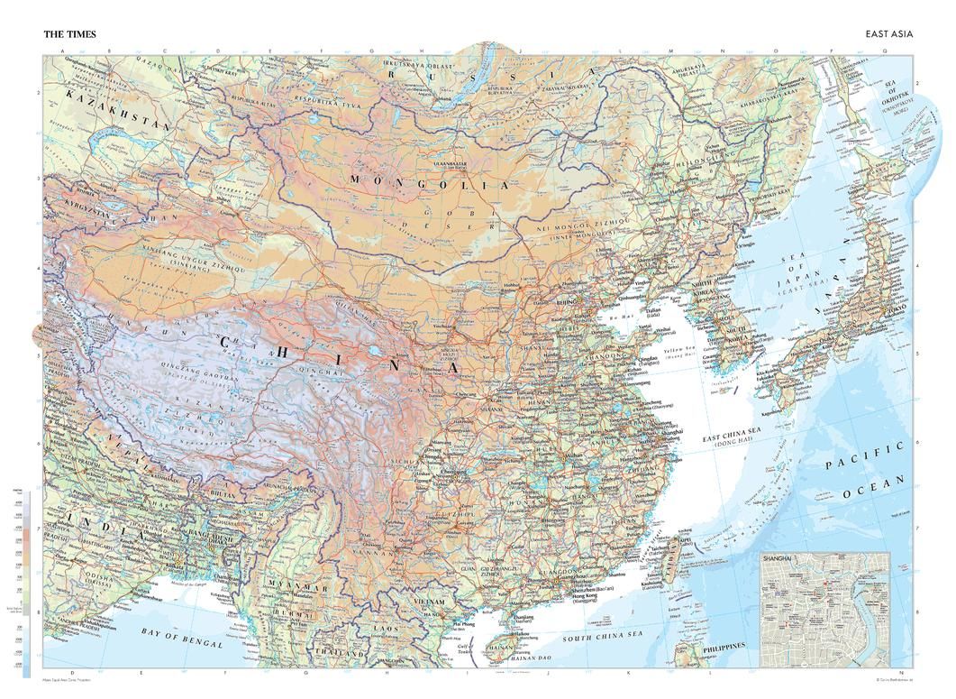 East Asia Geography Map