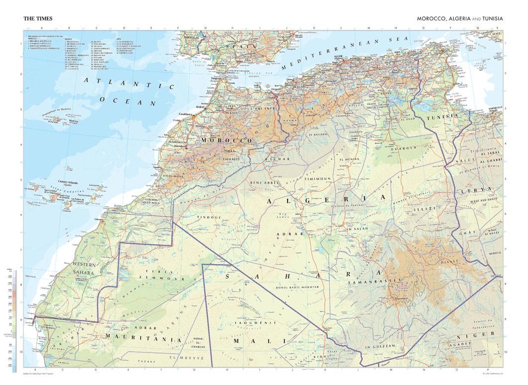 Algeria Tunisia Map