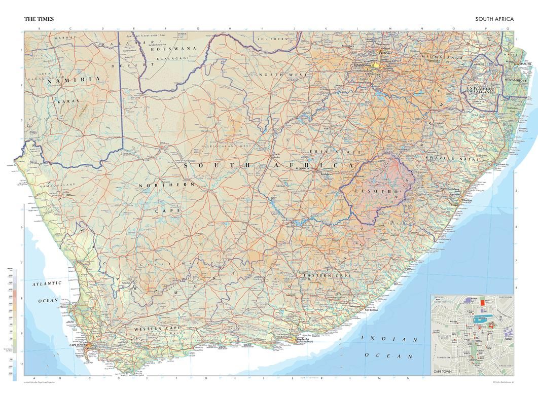 Detailed Map Of South Africa