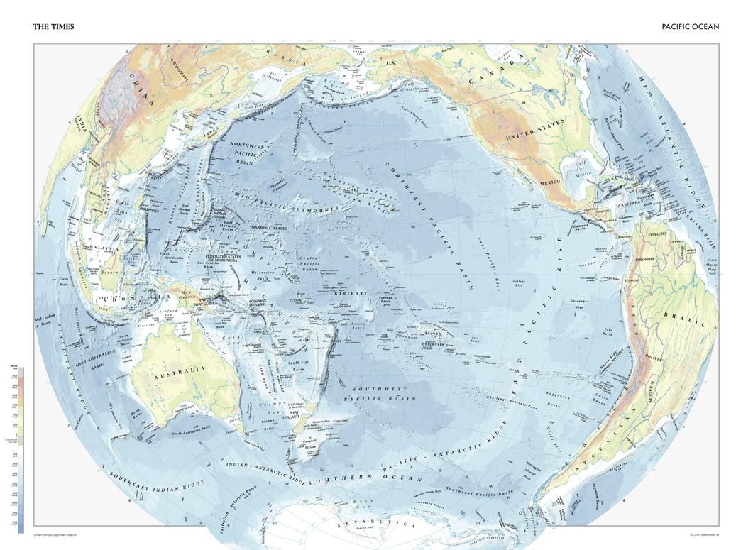 Pacific Ocean Map