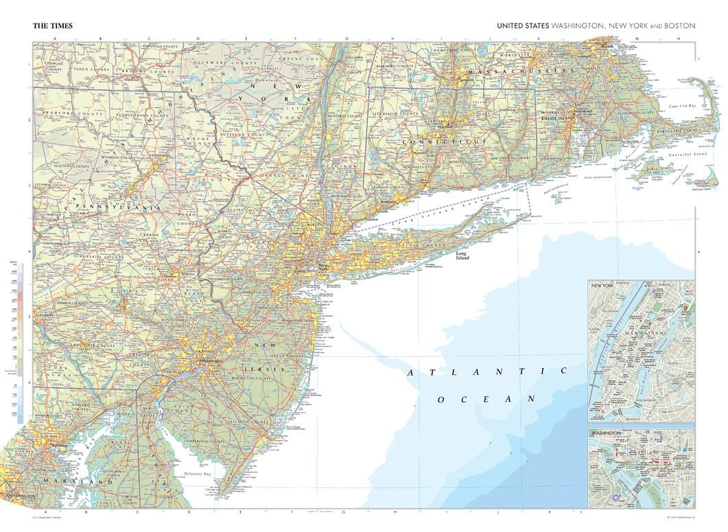 Map Of Usa Showing Boston