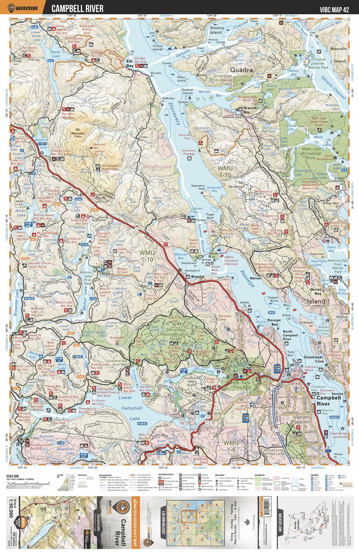 Campbell River Vancouver Island Map Economic Transportation