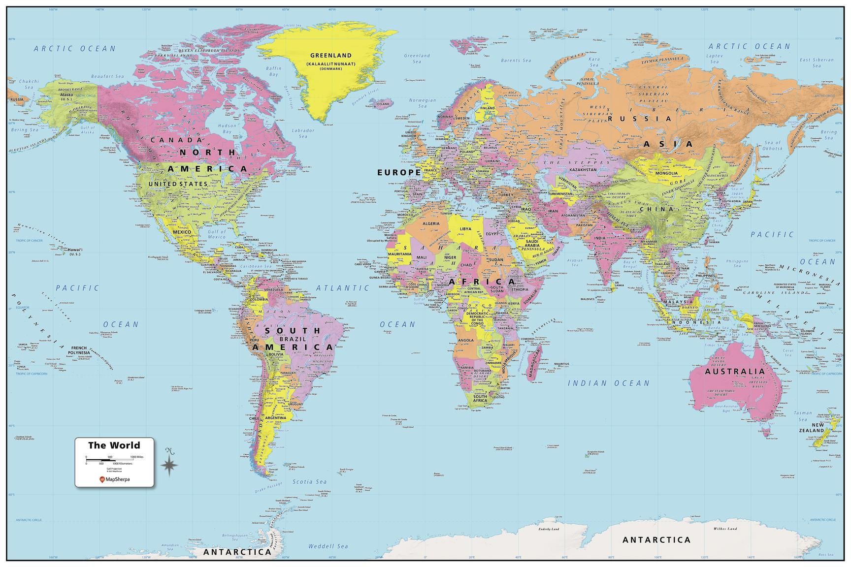 World Political Map With A Political Map Of The Known World | Atlas Of